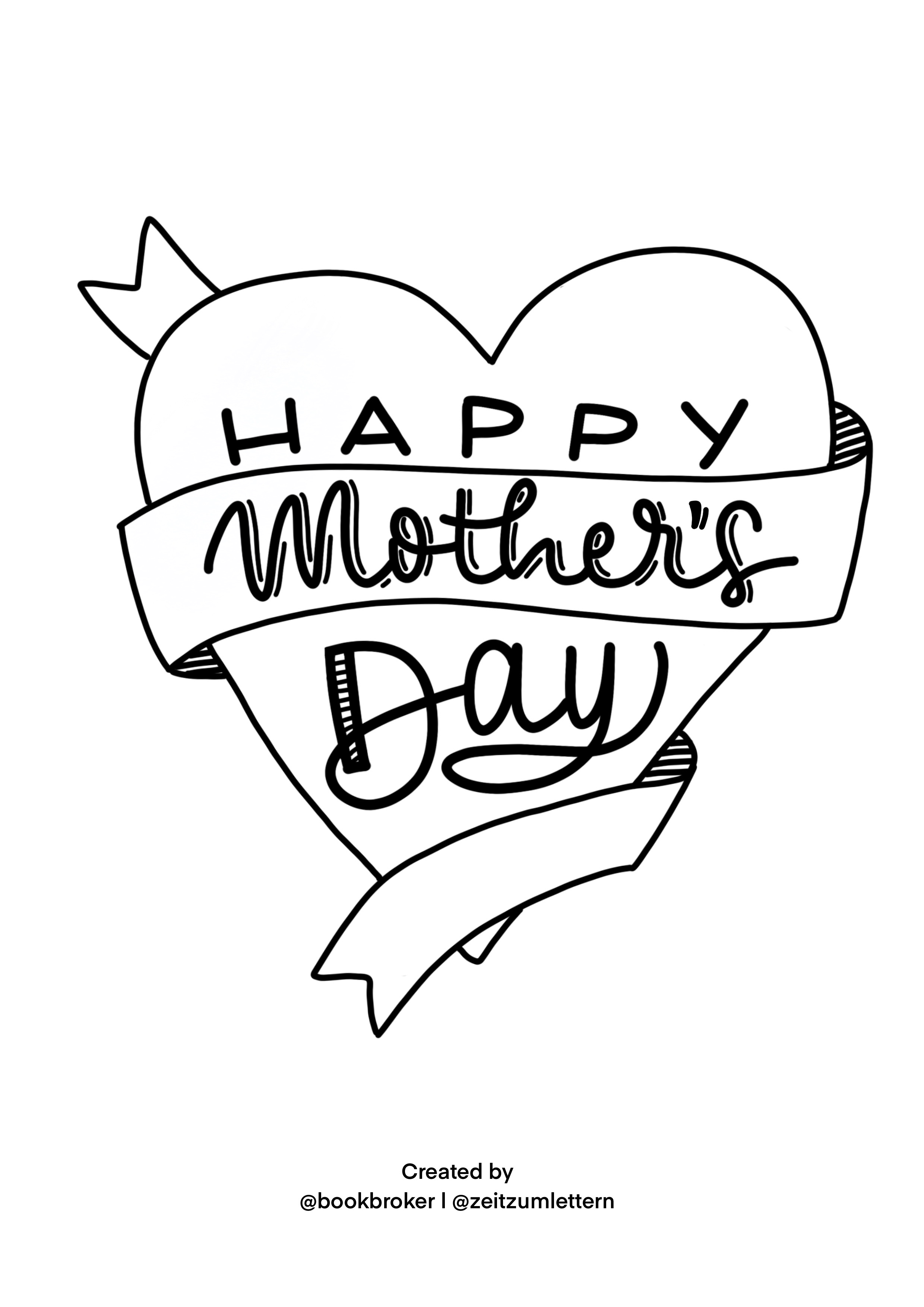 Muttertag // Handlettering Vorlagen zum Ausdrucken – Zeit zum Lesen